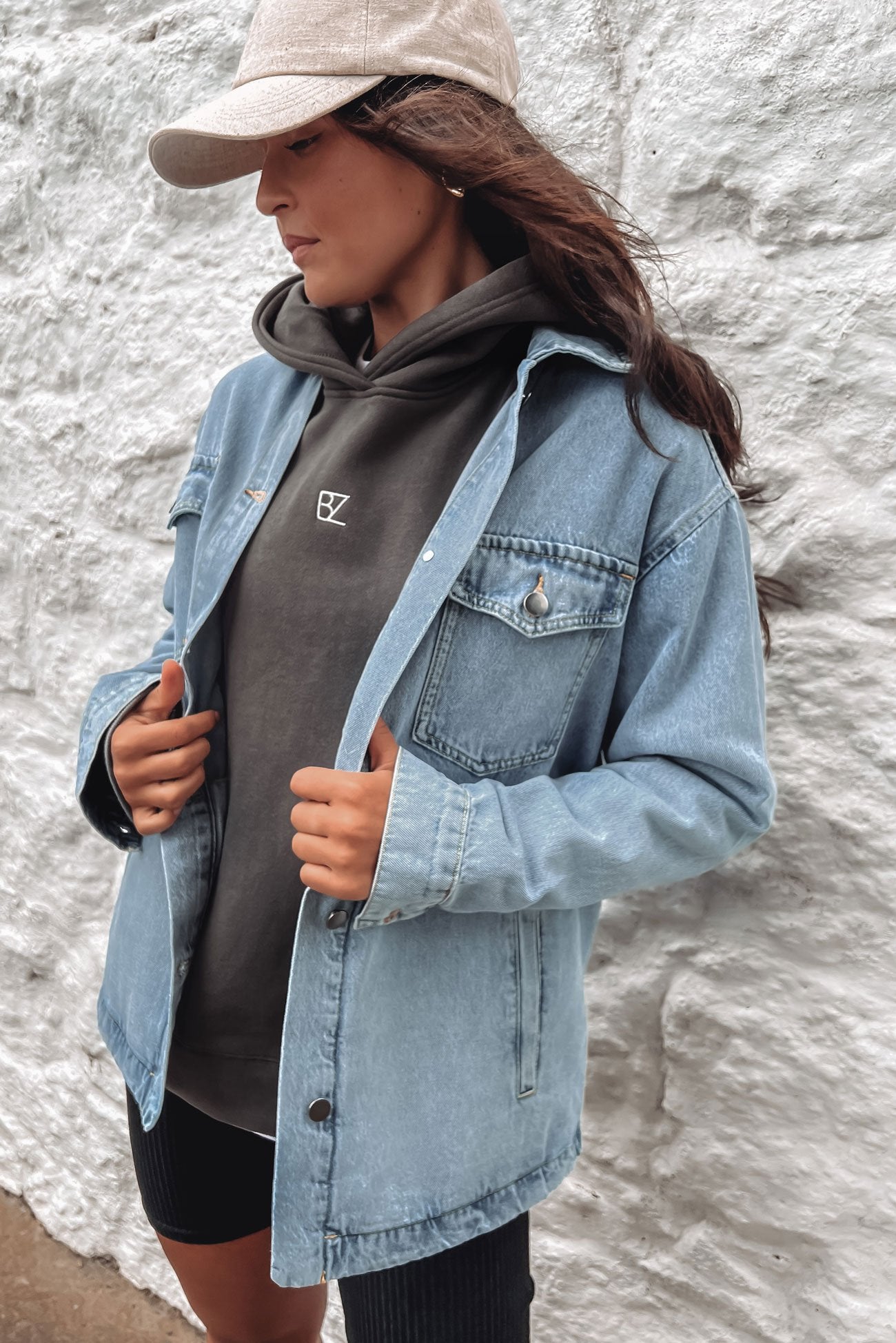 Skylar Denim Shacket Light Blue – BY. ZAH
