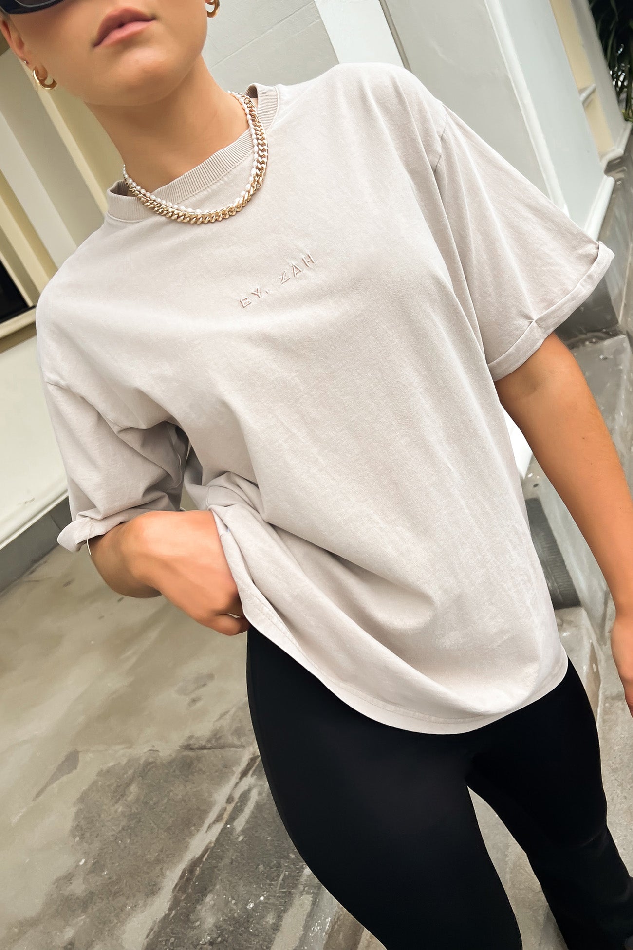 Zah Logo Tee Tan – BY. ZAH